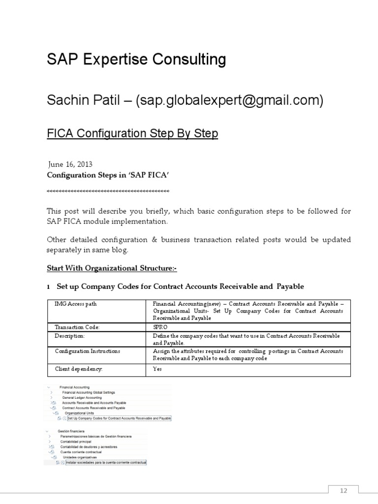 FICA Configuration Step by Step SAP Expertise Consulting PDF | PDF ...