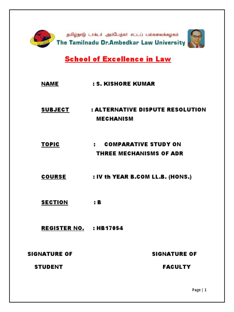 Comparative Study On Three Mechanisms of ADR | PDF | Mediation ...