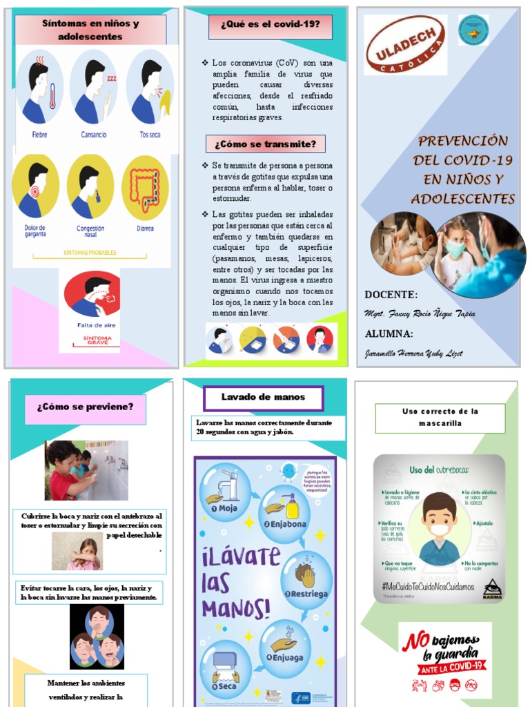 Tríptico sobre COVID-19 para Niños | PDF | Salud y bienestar