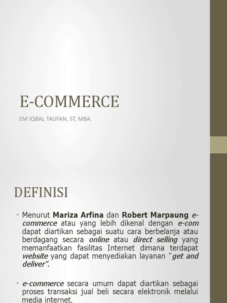 Konsep E-Commerce | PDF | Komputer
