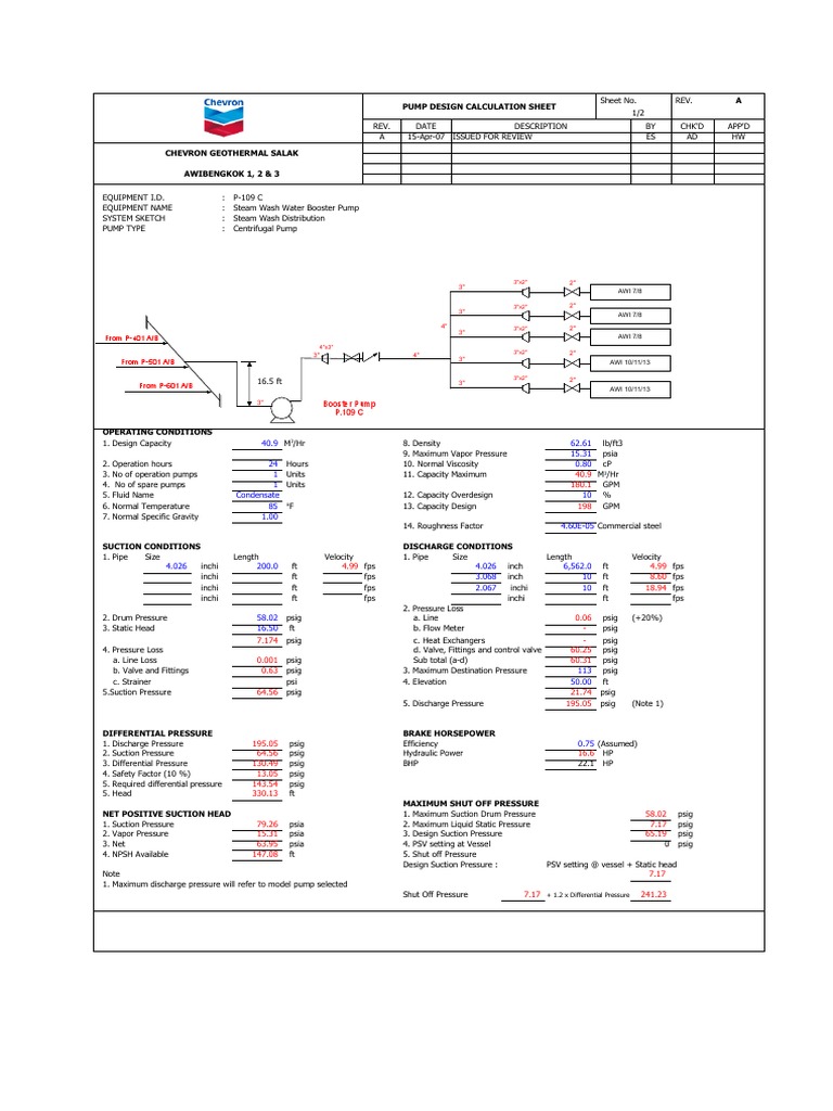 Steam Wash Water Pump Design | PDF | Pressure | Pump