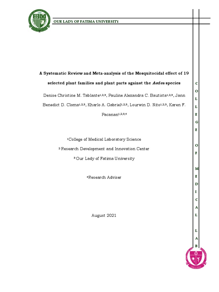 Revised Manuscript | PDF | Systematic Review