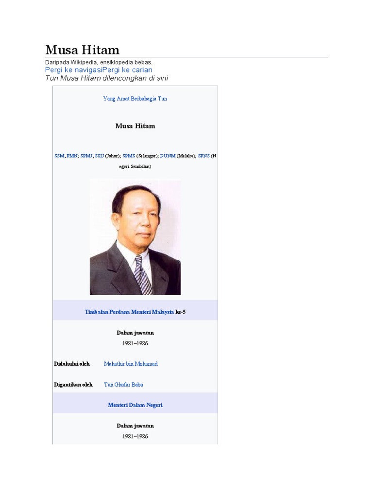Musa Hitam | PDF