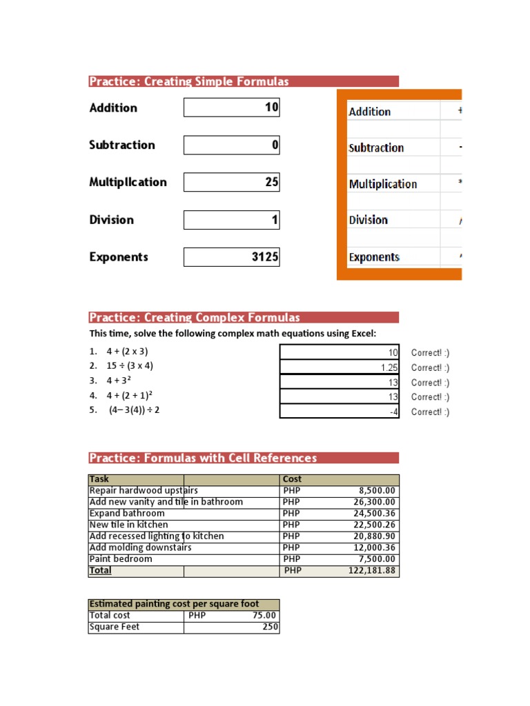 03 - 2 MS Excel - Activity Sheet | PDF