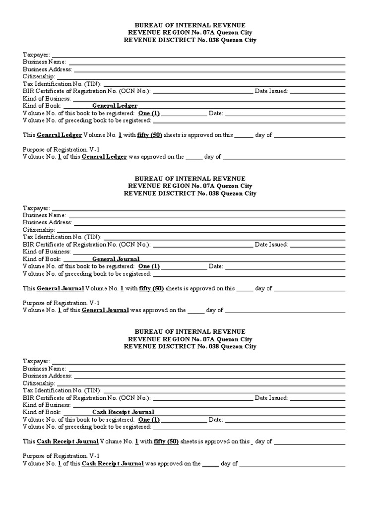 BIR Books of Accounts Registration Slip | PDF | Economies | Policy