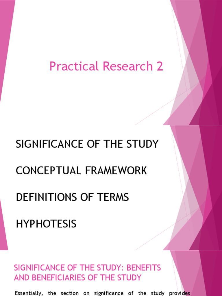 Significance & Framework in Research | PDF | Conceptual Framework | Theory