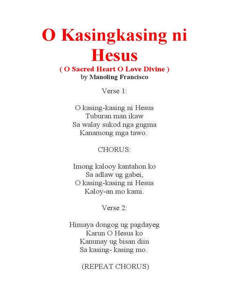 O Kasingkasing Ni Hesus | PDF