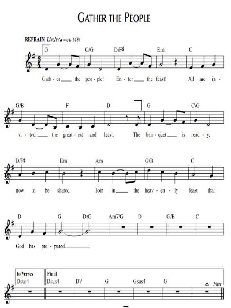 Gather The People Music Sheet | PDF
