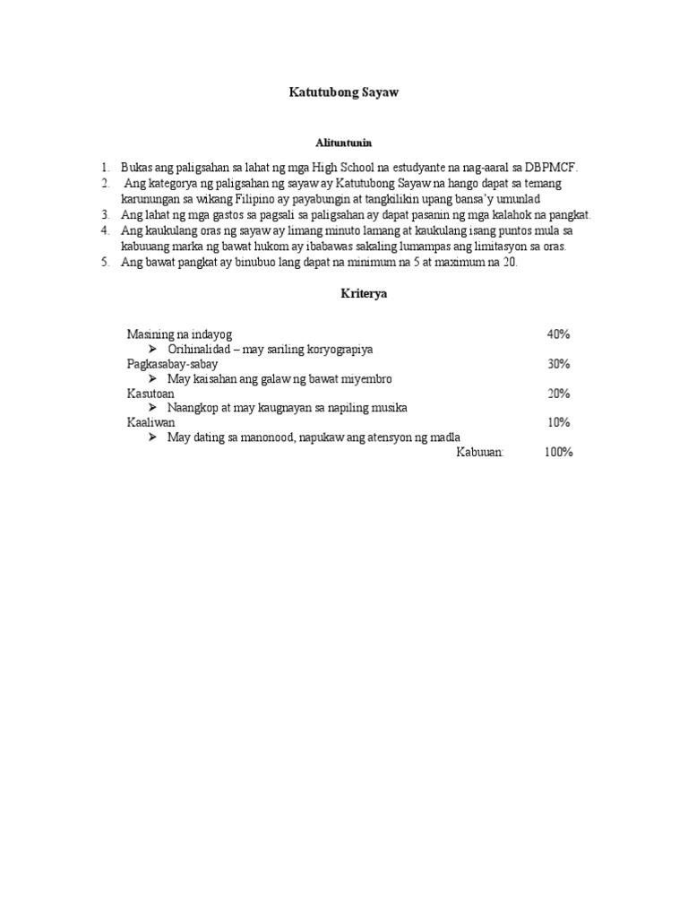 Katutubong Sayaw | PDF