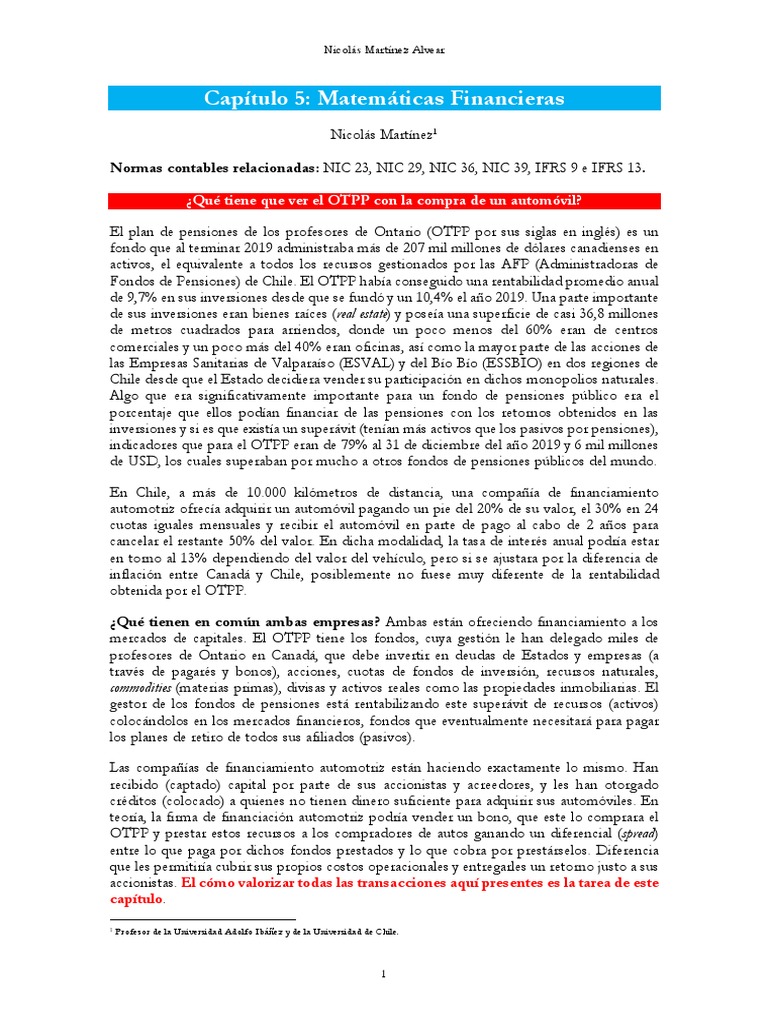 Cap Tulo 5 Matem Ticas Financieras v15 PDF | PDF | Interés | Finanzas y administración del dinero