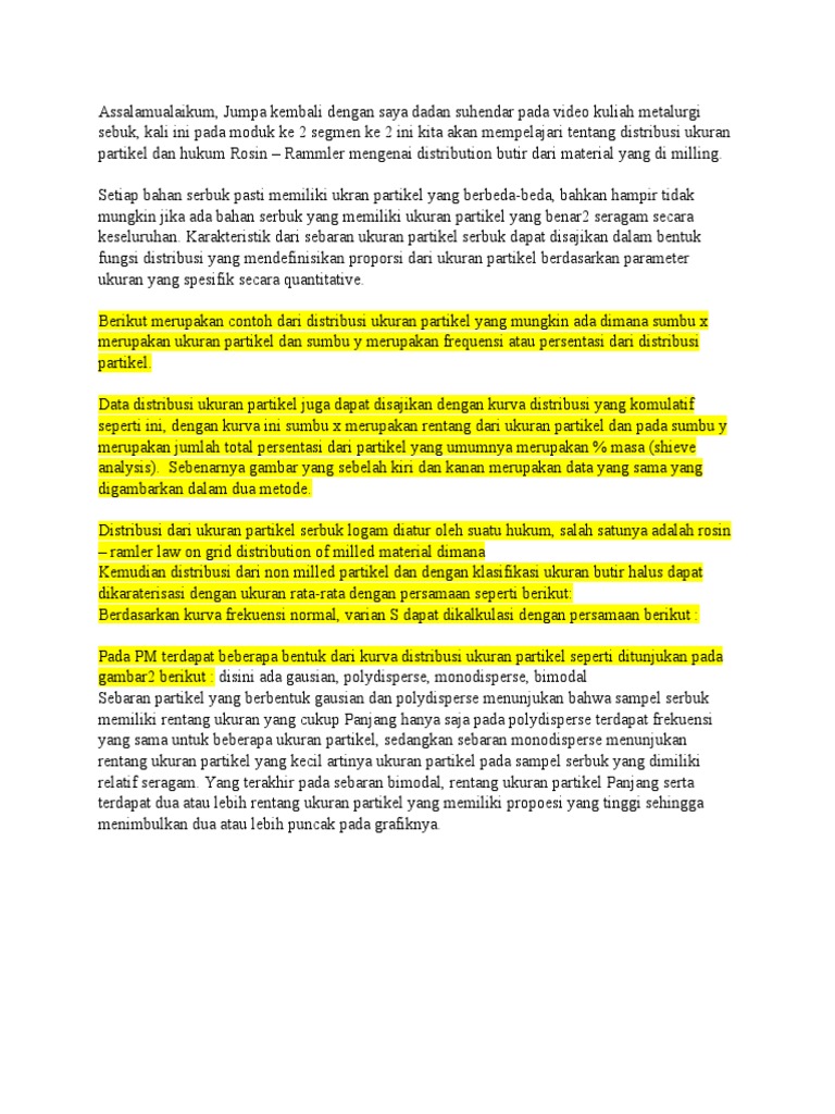 2-2 Particle Size Distribution | PDF