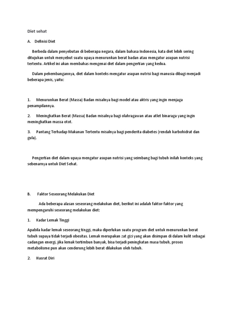 Diet Sehat-WPS Office | PDF | Pengembangan Diri | Kesehatan Holistik