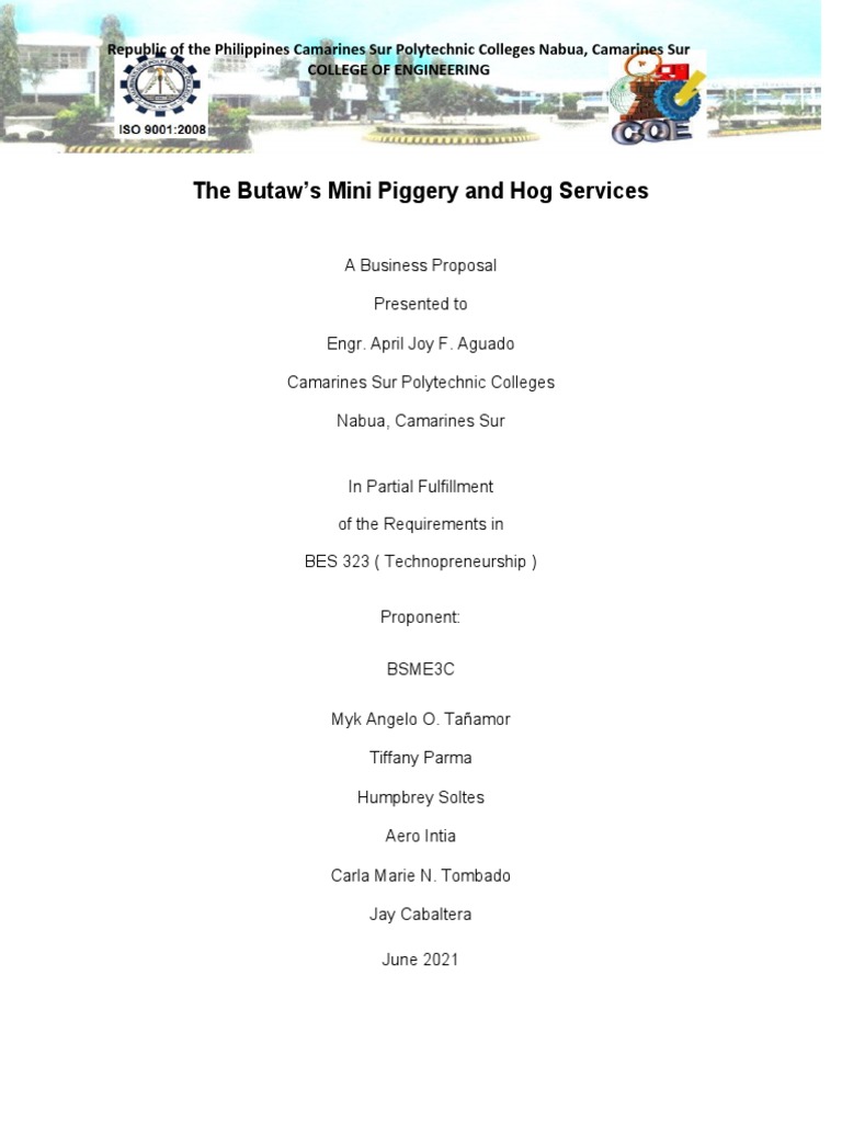 The Butaw's Mini Piggery and Hog Services | PDF | Domestic Pig | Pig