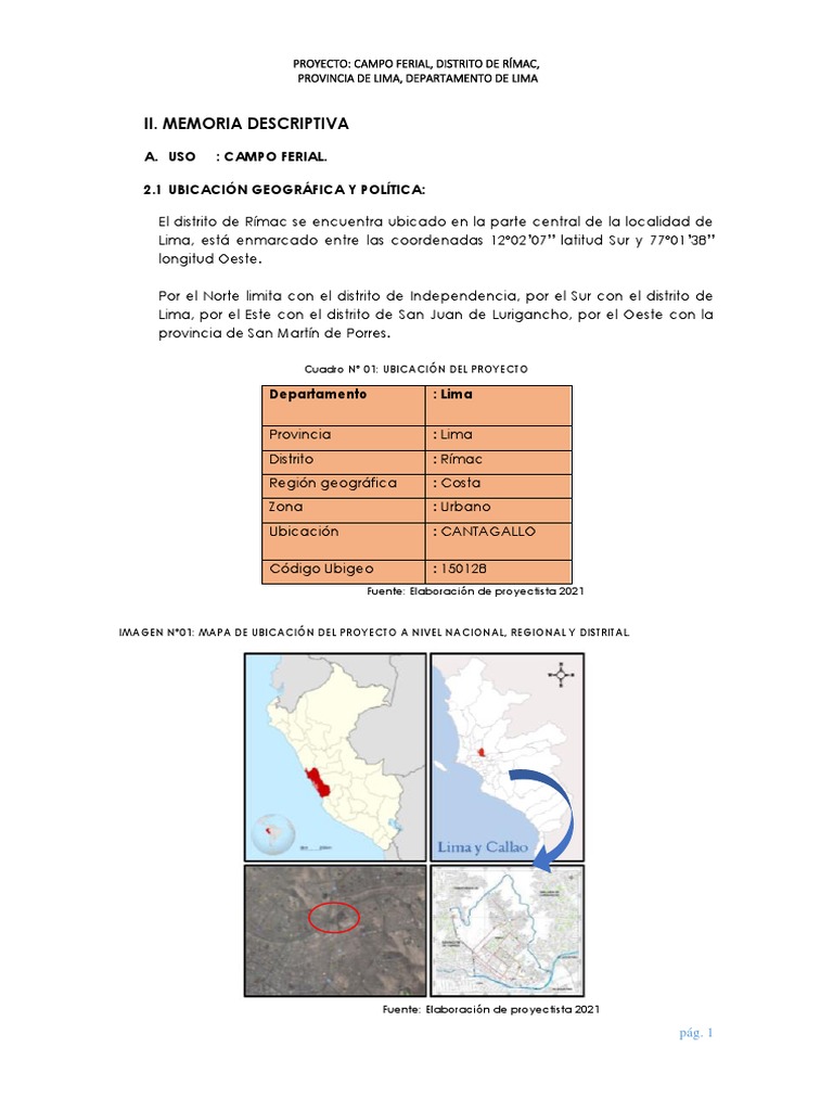 Mapa y Ubicación del Campo Ferial Rímac | PDF | Lima | Río
