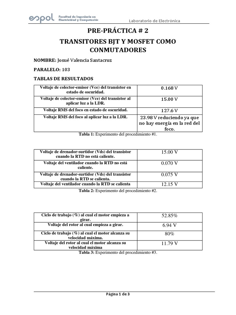 Pre Practica 2 Lab Electronica Pdf Transistor Equipo Eléctrico