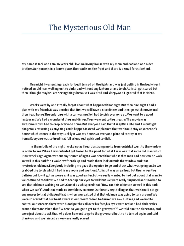 The Mysterious Old Man | PDF