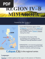 Overview of MIMAROPA Region IV-B | PDF | Social Science | Travel