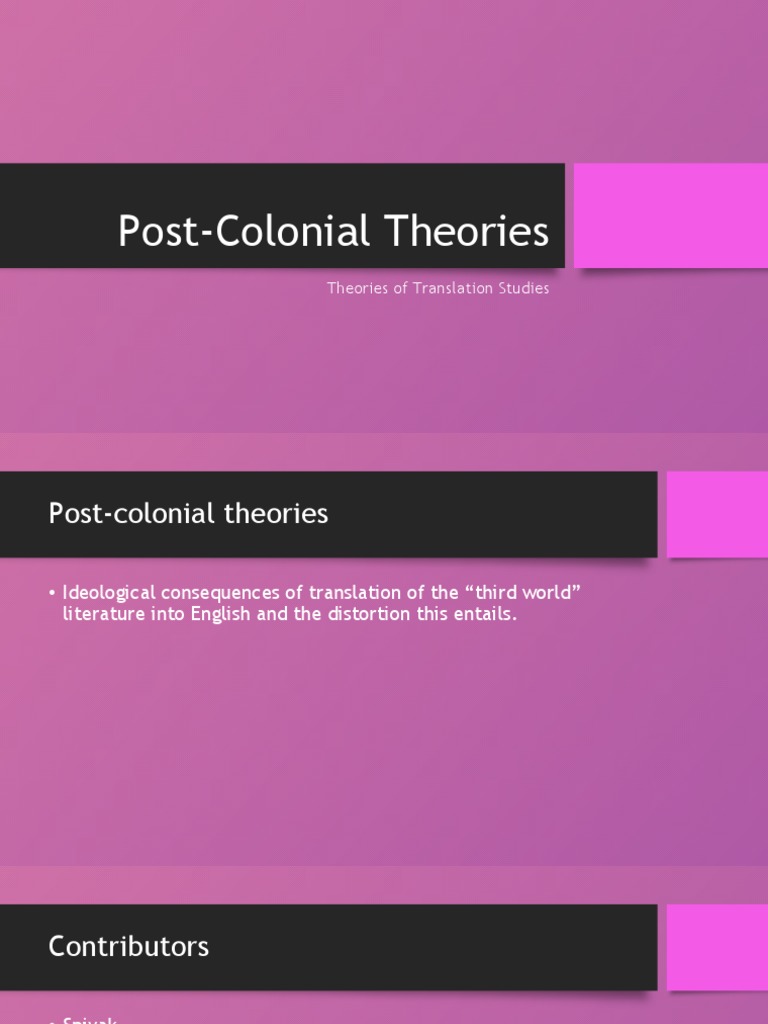 Post Colonial Theories of Translation | PDF | Postcolonialism | Critical Theory