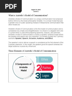 Aristotle S Model of Communication | PDF | Public Speaking | Rhetoric