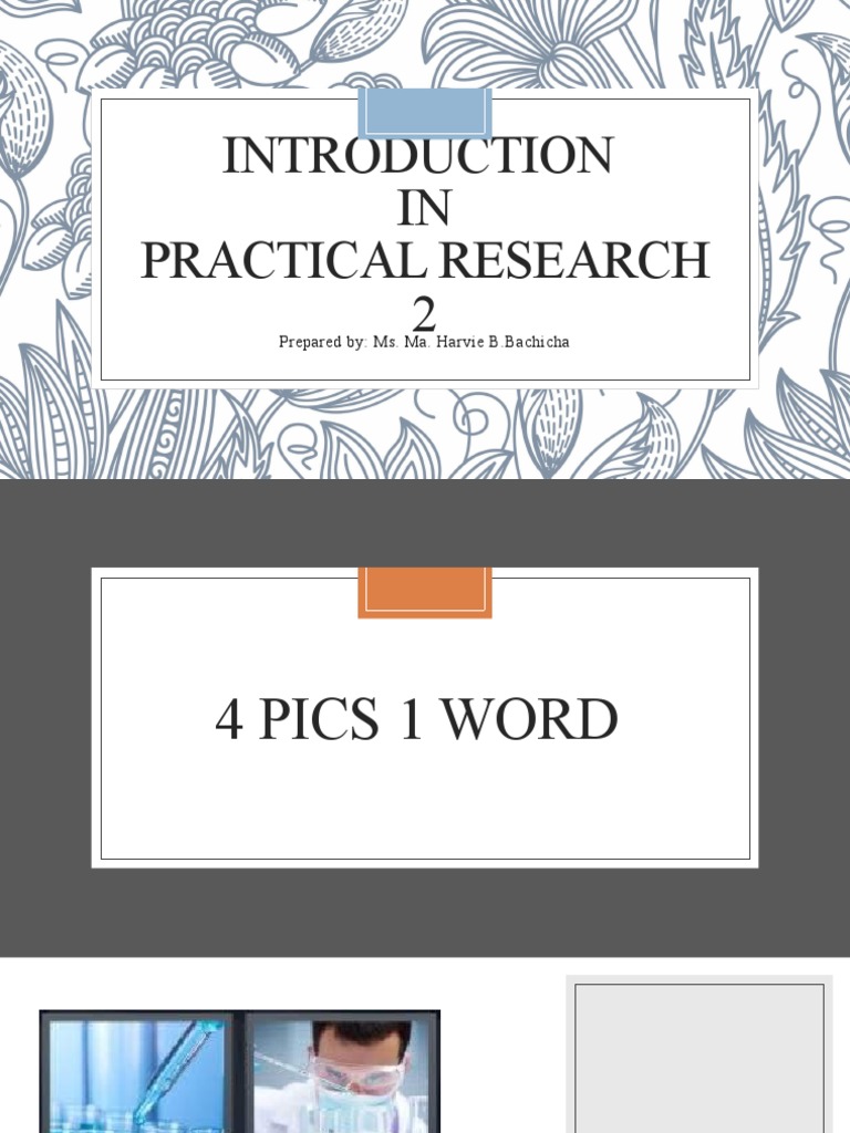 IN Practical Research 2: Prepared By: Ms. Ma. Harvie B.Bachicha | PDF ...