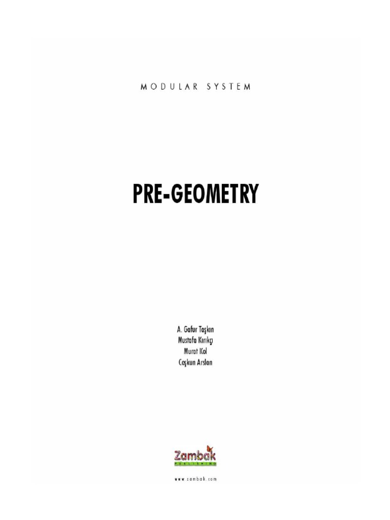 Pre Geometry | PDF