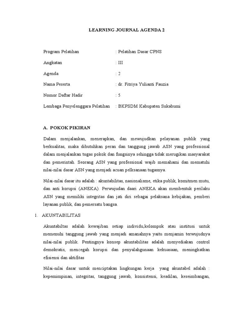 Learning Journal Agenda 2 Aneka | PDF