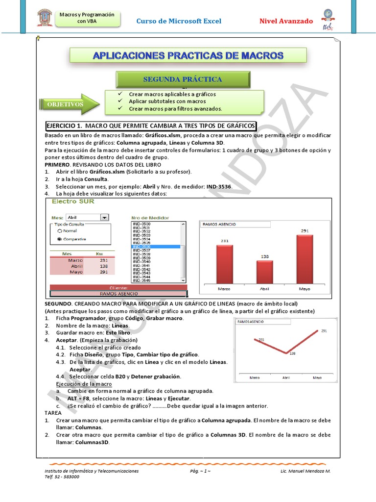 Prac 2 Excel Macros Y Vba 2 Pdf Macro Informática Microsoft Excel 