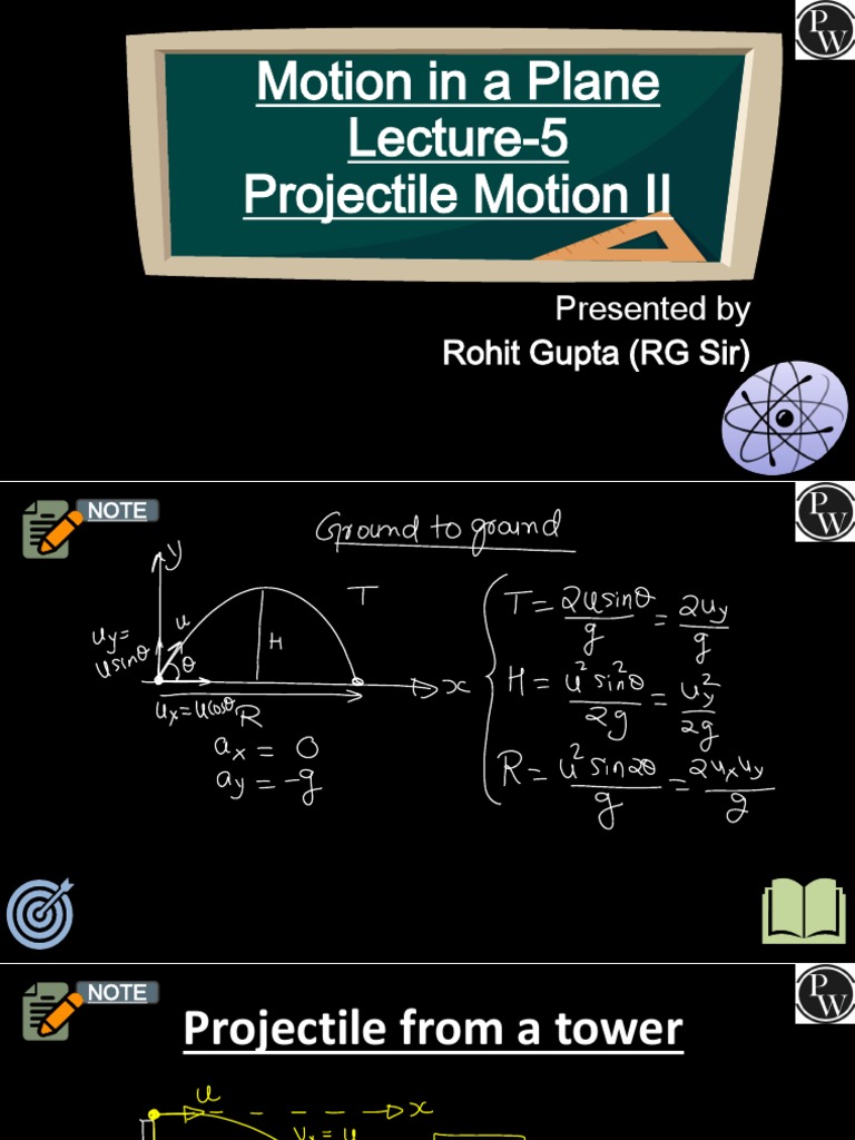 Motion in A Plane 05 - Projectile From A Tower - Projectile On Inclined ...