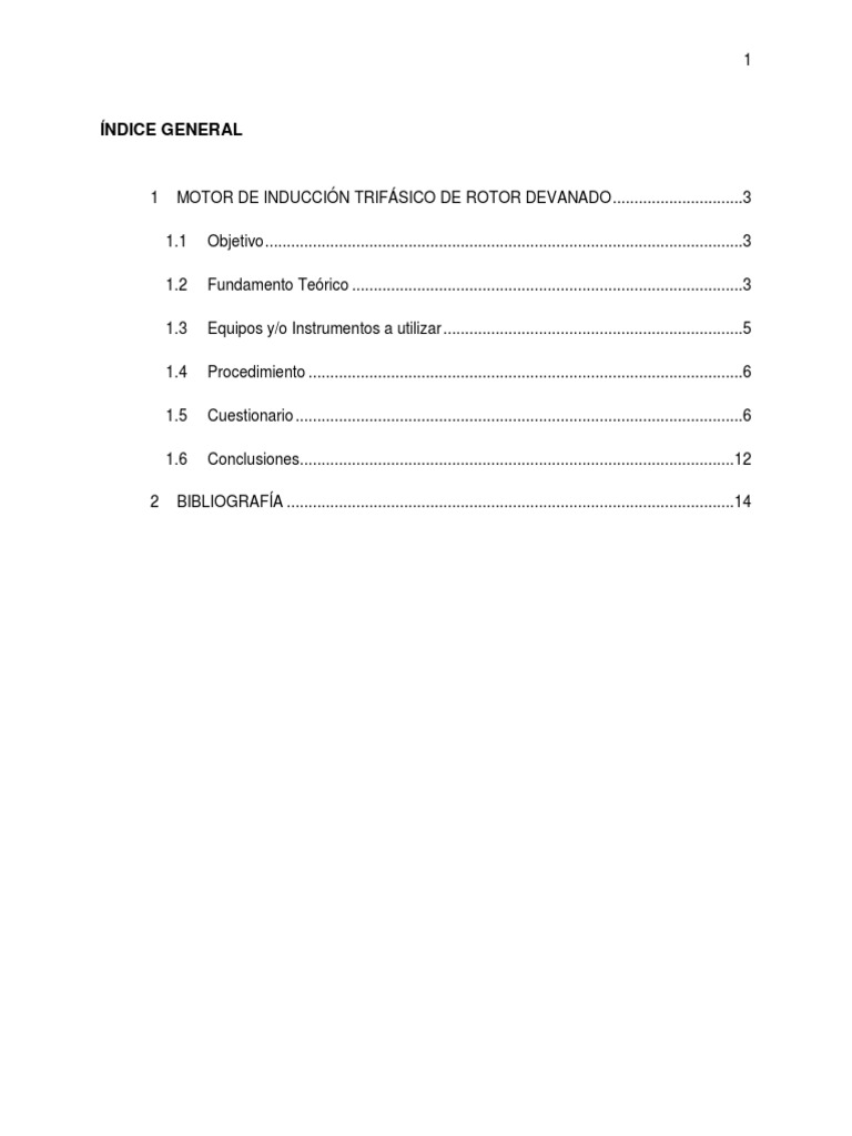 Motor de Inducción Trifásico Rotor Devanado | PDF | Ingenieria ...