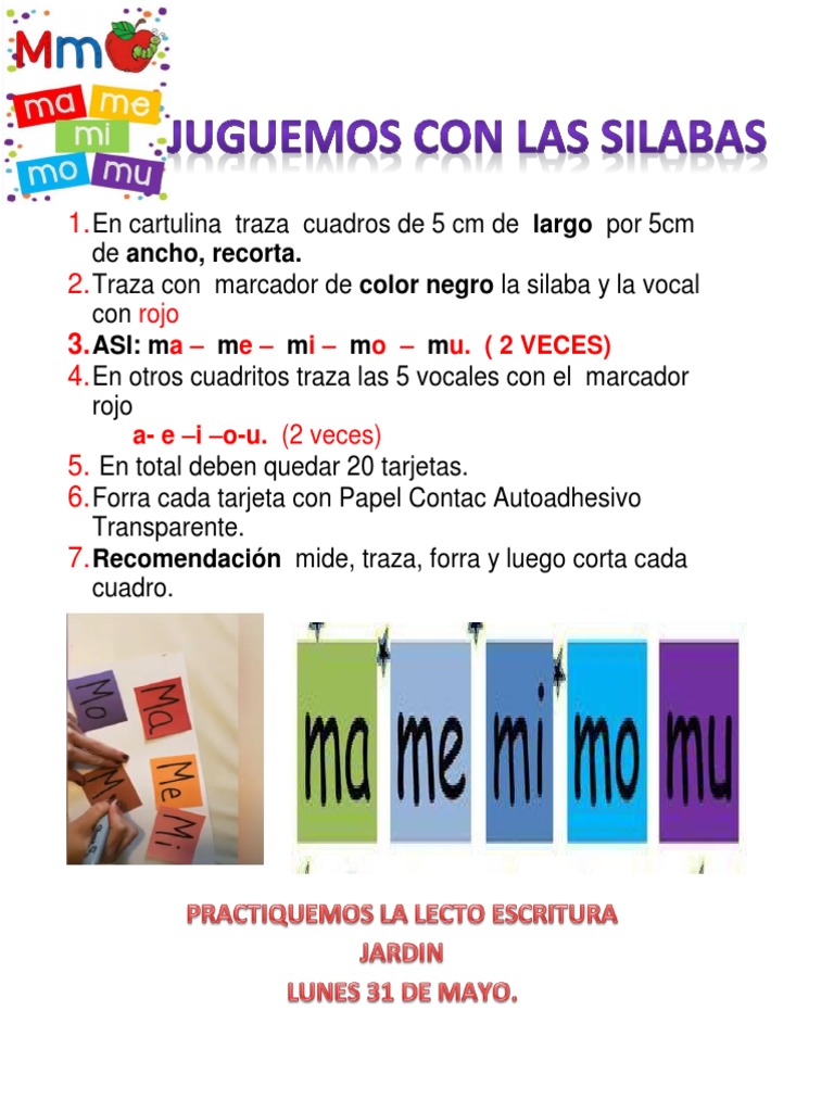 Juega Con Las Silabas | PDF | Hogar, jardinería y bricolaje