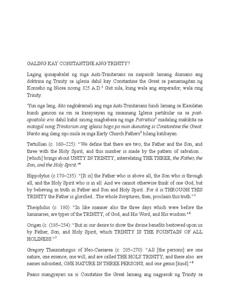 Galing Kay Constantine Ang Trinity | PDF