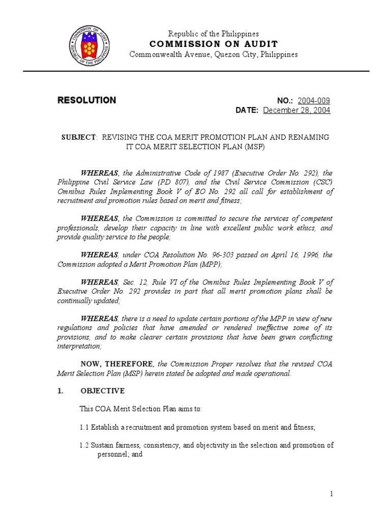 Commission On Audit: Republic of The Philippines Commonwealth Avenue ...