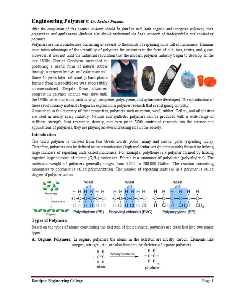 Polymer Notes 2017 | PDF | Polymers | Plastic