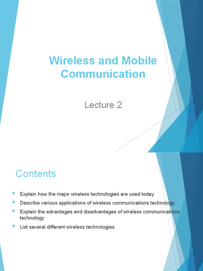 WMC Lecture2 | PDF | Wireless Lan | Computer Network
