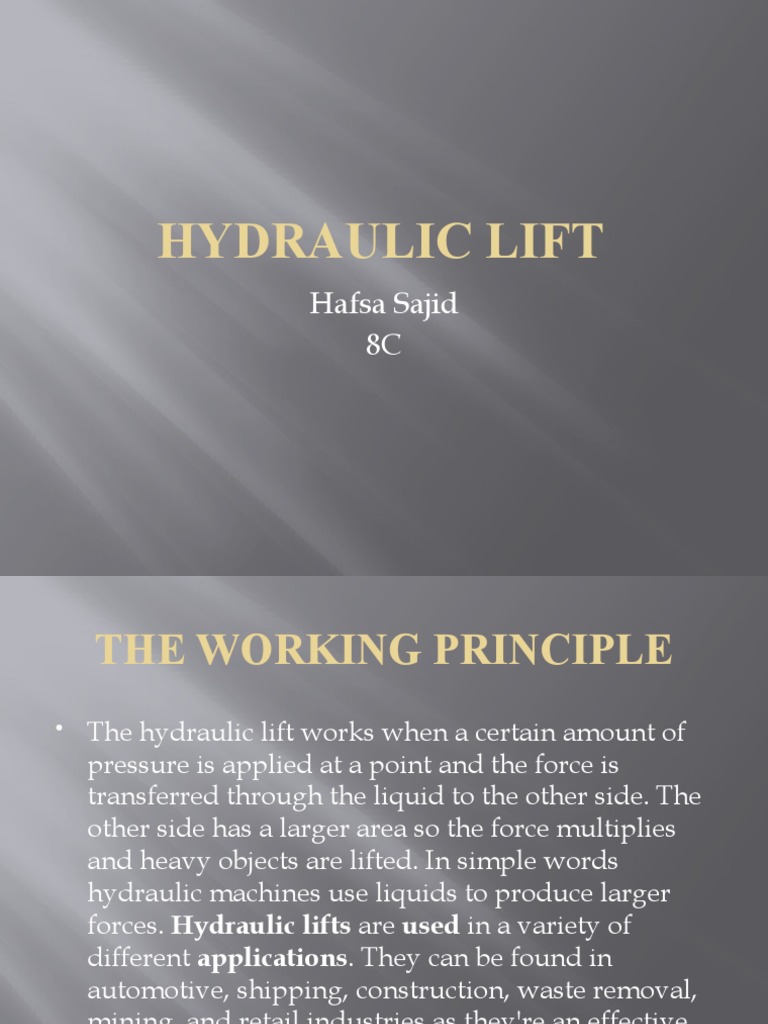 The Power of Pressure: How Hydraulic Lifts Use Fluid Mechanics to ...