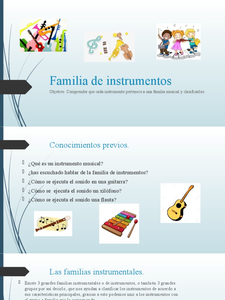 Familia de Instrumentos | PDF | Instrumentos musicales | Instrumentos ...