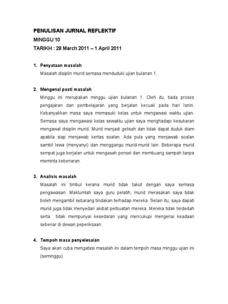 JURNAL REFLEKTIF MINGGU 10