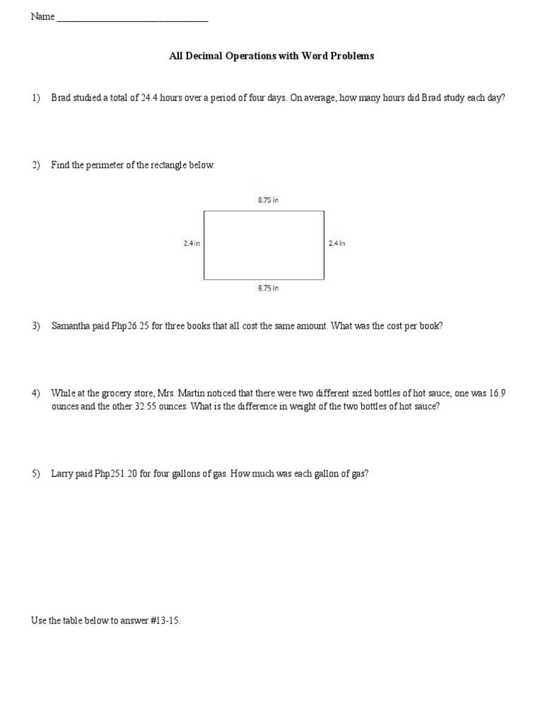 Multi-Step Word Problems | PDF