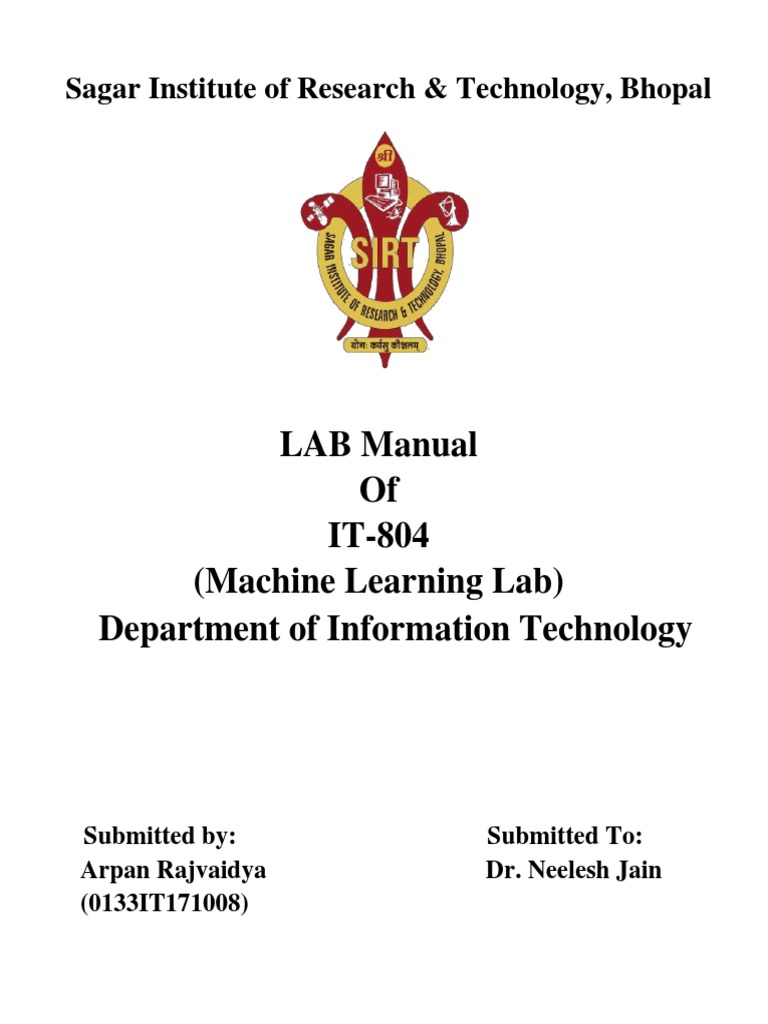 ML Lab Manual Arpan | PDF | Machine Learning | Artificial Neural Network