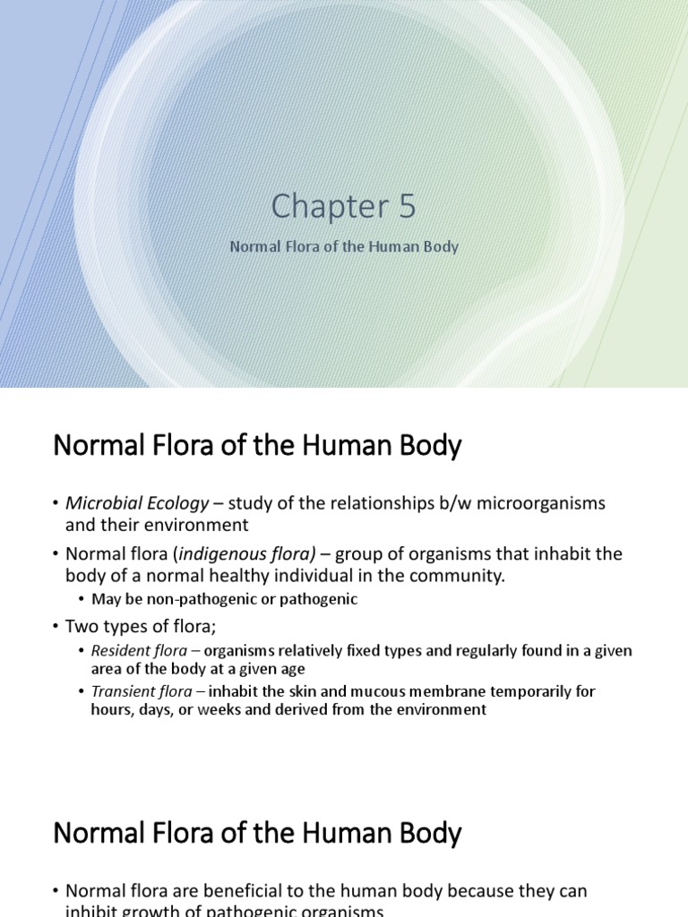 Chapter 5 Normal Flora of The Human Body | PDF | Stomach | Biology