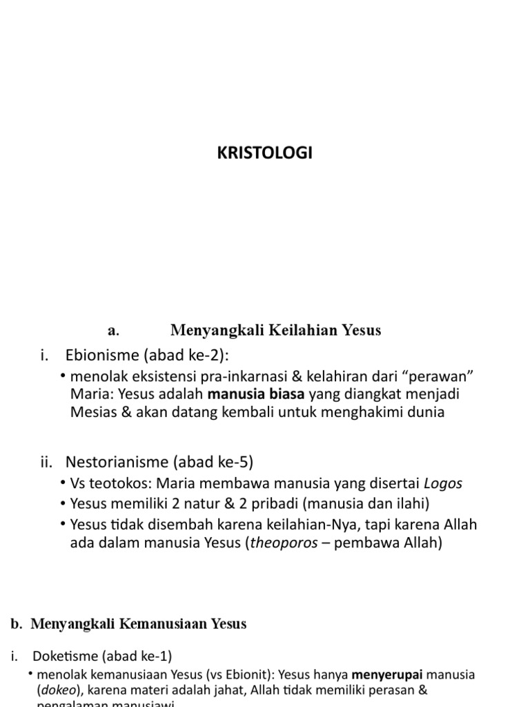 KRISTOLOGI | PDF | Ilmu Sosial | Filsafat