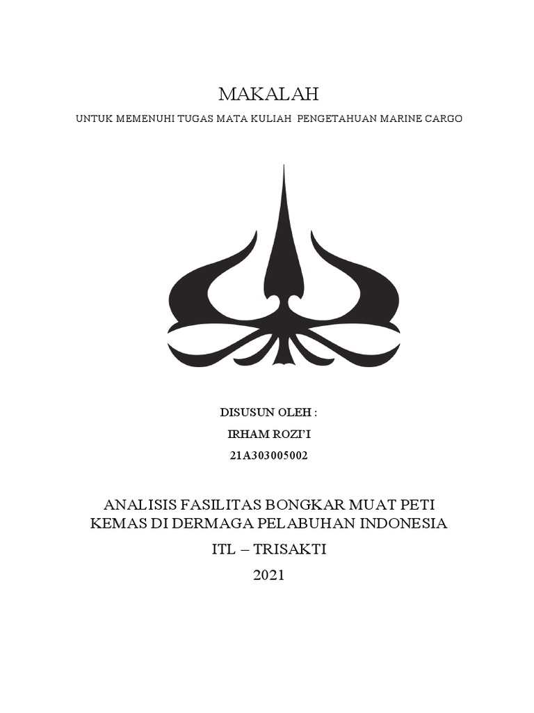 Tugas Makalah Pengetahuan Marine Cargo - Irham Rozi'I - 21a303005002 | PDF