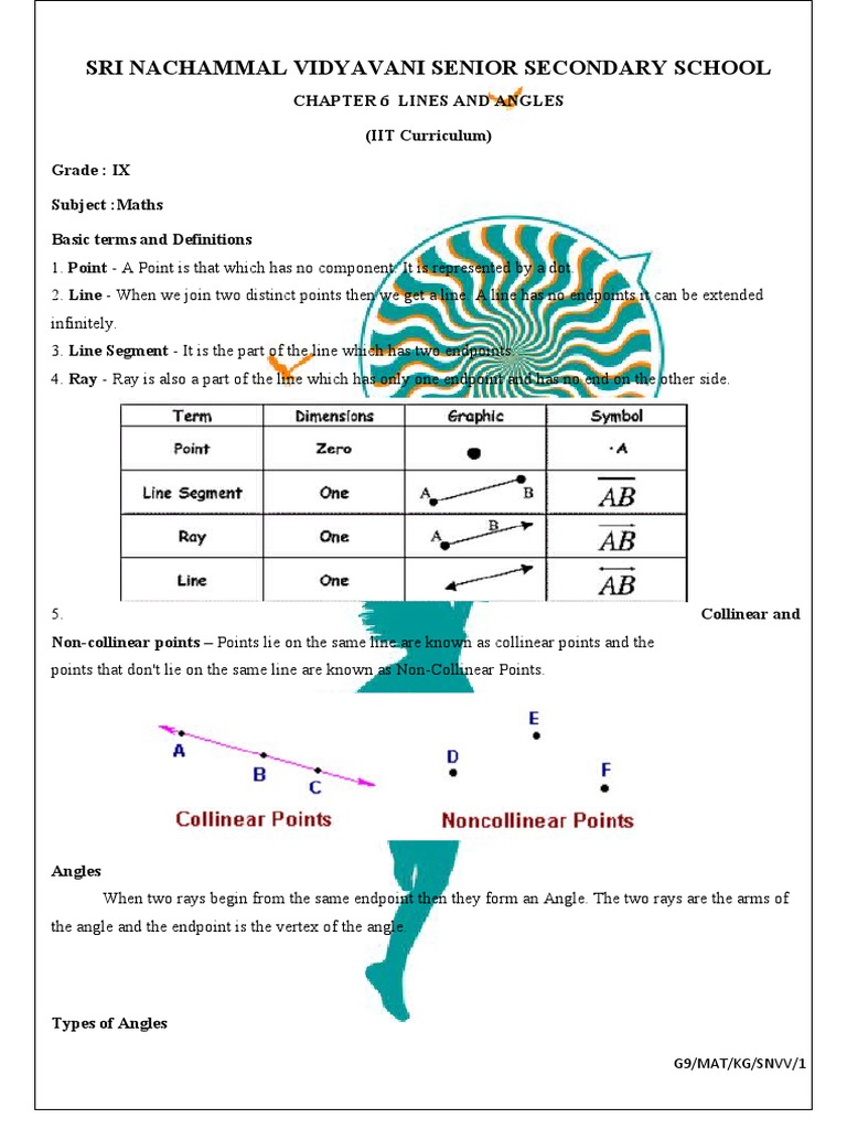 Grade 9 Maths IIT Worksheet 3 Lines and Angles | PDF | Triangle | Angle