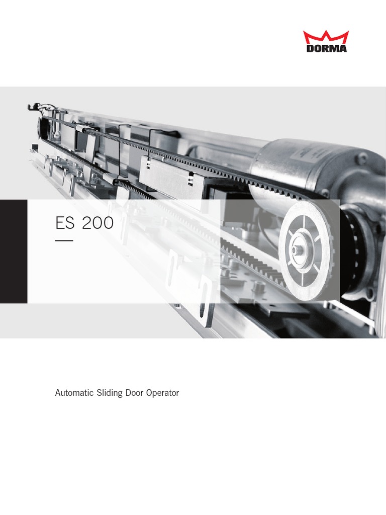 Dorma ES 200 Sliding Door Overview | PDF | Door | Belt (Mechanical)