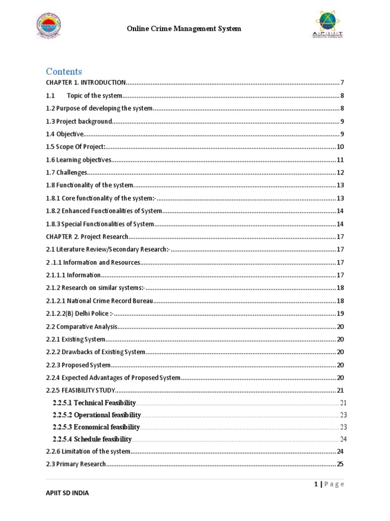 Online Crime Managment System Project Report | PDF | World Wide Web ...