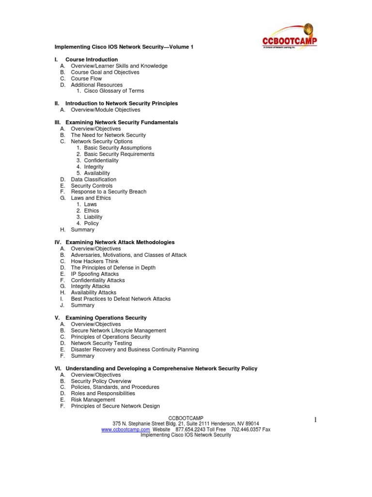 Syllabus Ccna Security Iins | PDF | Cryptography | Firewall (Computing) Syllabus Ccna Security Iins | PDF | Cryptography | Firewall (Computing)