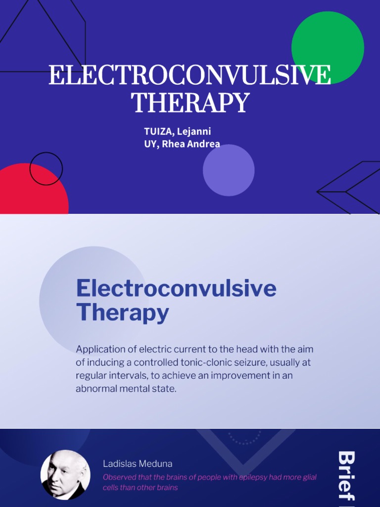 Guidelines for the Safe and Effective Use of Electroconvulsive Therapy ...