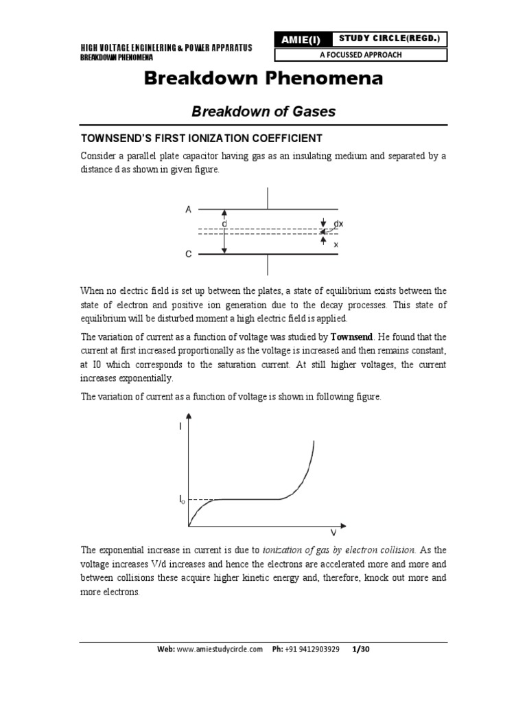 Breakdown Phenomena | PDF | Electrical Breakdown | Dielectric