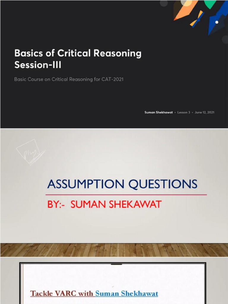 Basics of Critical Reasoning Session-III | PDF