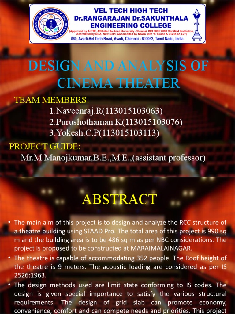 Design and Analysis of Cinema Theater | Download Free PDF | Beam ...